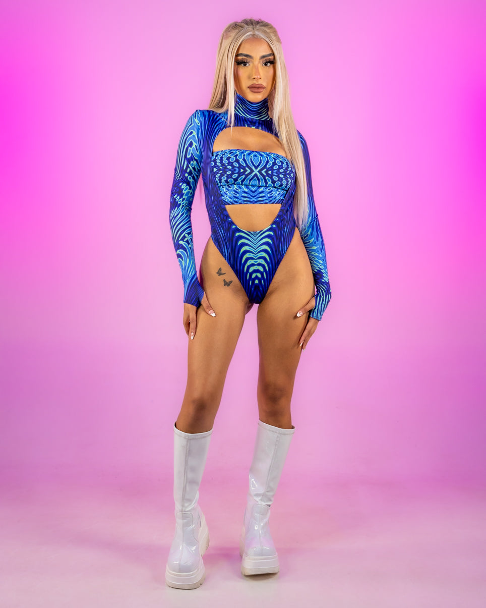 Candy Catz Agresly Blue Open Heart Leotard – Rave Wonderland