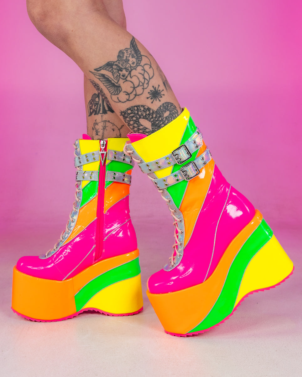 Neon Lites Platform Boots – Rave Wonderland