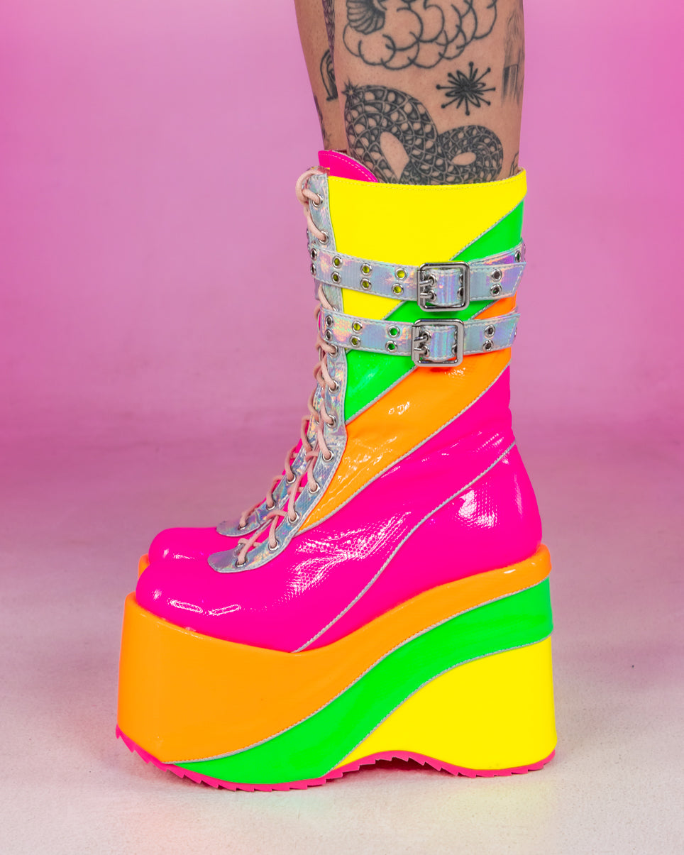 Neon Lites Platform Boots – Rave Wonderland