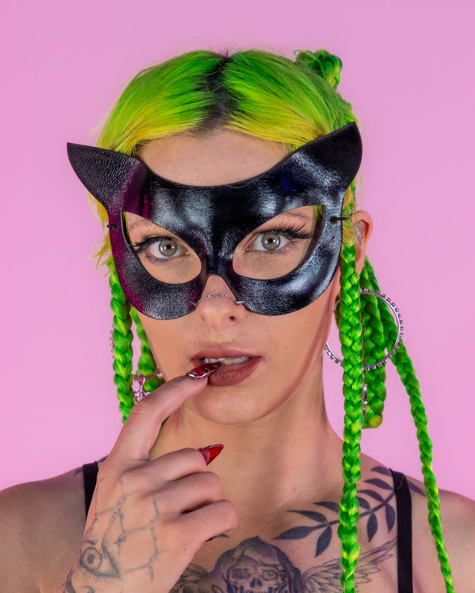 Vinyl Cat Eye Mask – Rave Wonderland