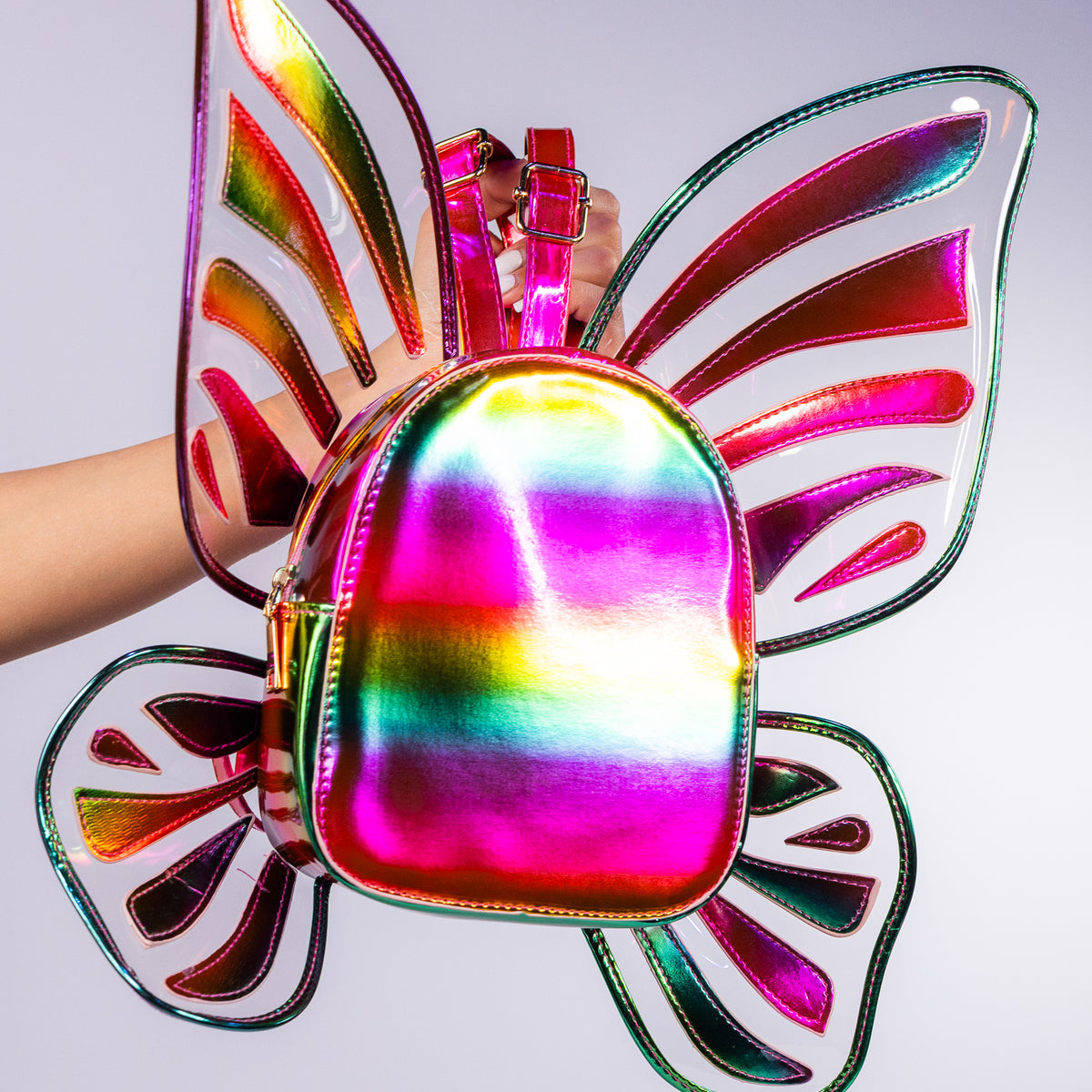 Rainbow Holo Butterfly Unisex Backpack – Rave Wonderland