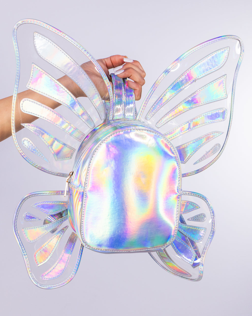 Silver Holo Butterfly Unisex Backpack – Rave Wonderland