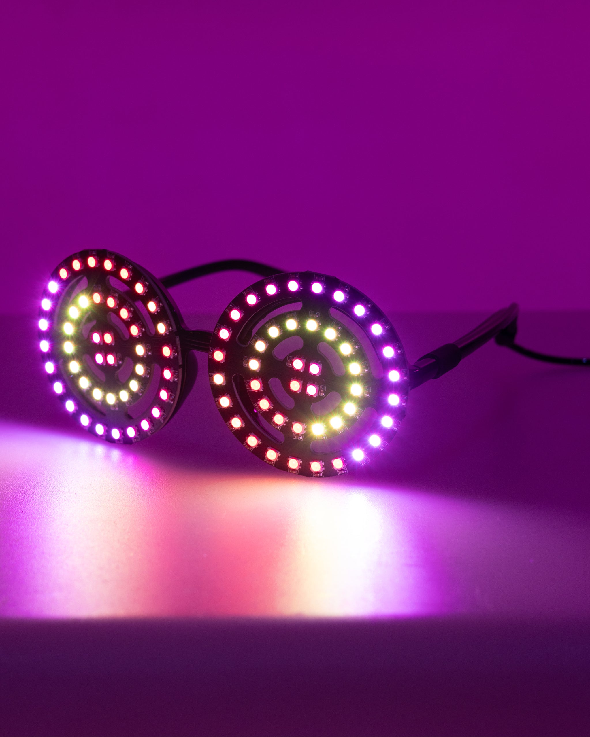 LED Circle Pixel Glasses – Rave Wonderland