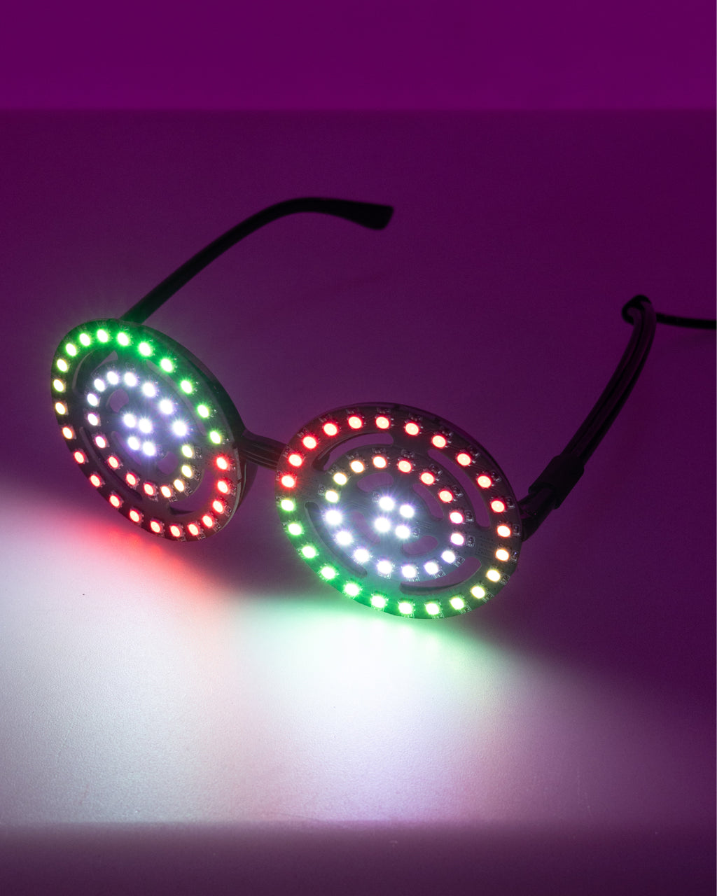 LED Circle Pixel Glasses – Rave Wonderland