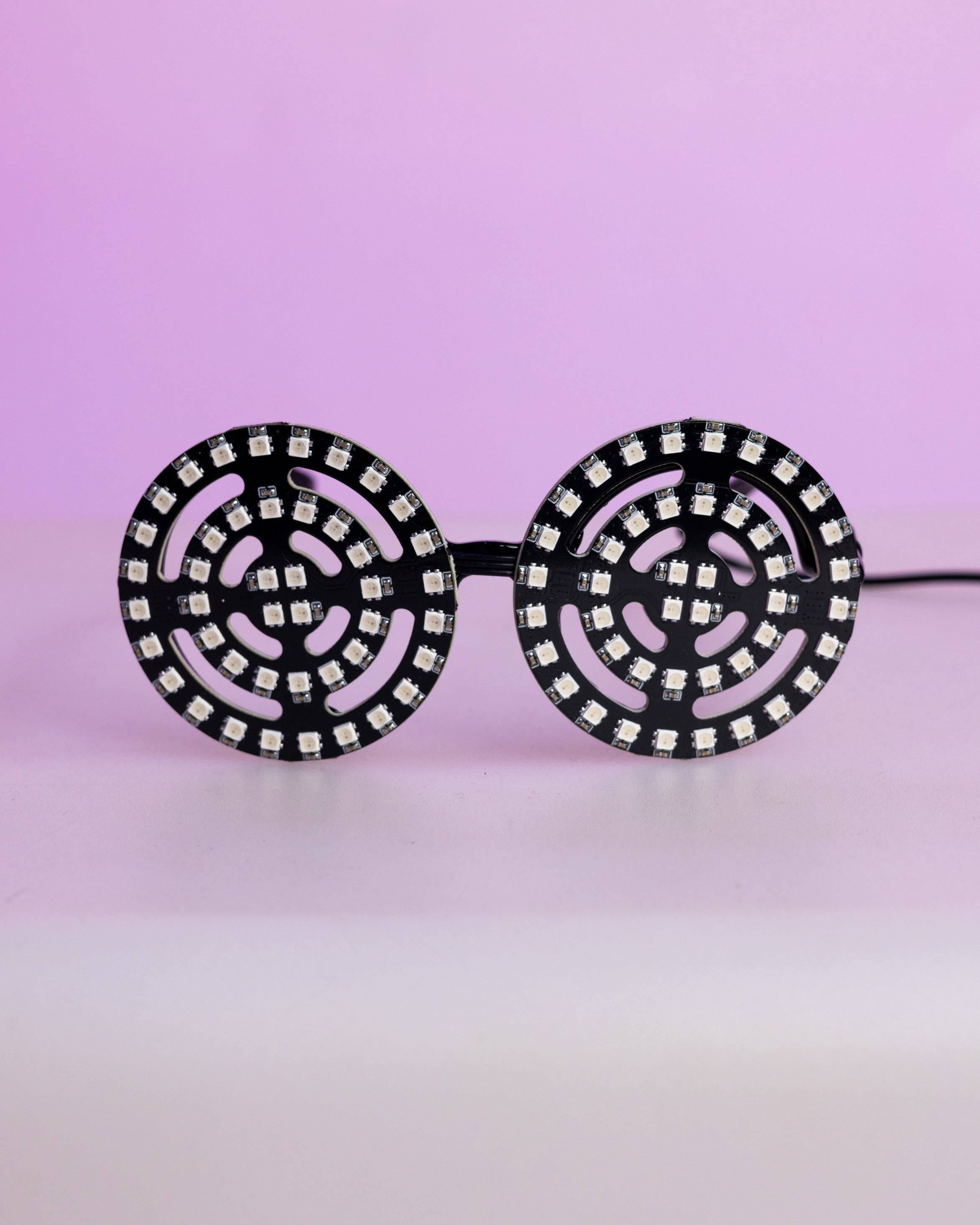 LED Circle Pixel Glasses – Rave Wonderland