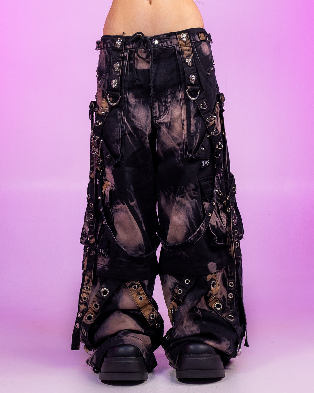 Tripp NYC Storm Wash Denim Pants with Removable Straps – Rave Wonderland