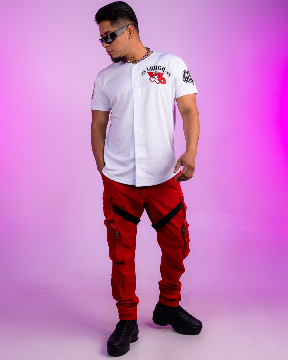 Live, Laugh, Love Gas Baseball Jersey – Rave Wonderland
