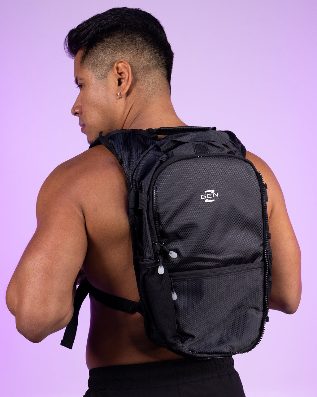Gen Z Black Hydration Backpack – Rave Wonderland