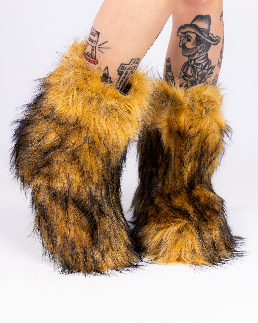 Women's Brown Boots With The Fur – Rave Wonderland
