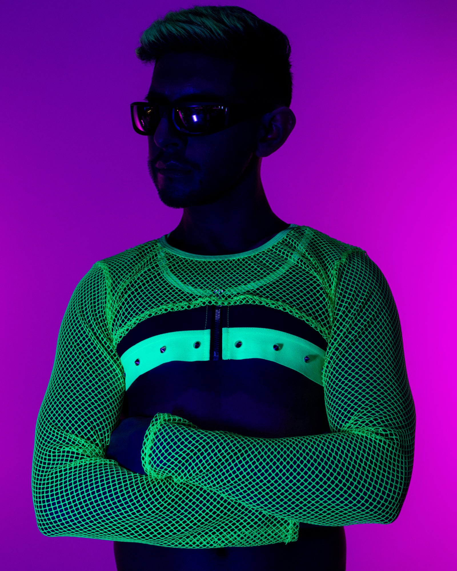 Lime Fishnet Shrug for Raves and Festivals Fun – Rave Wonderland