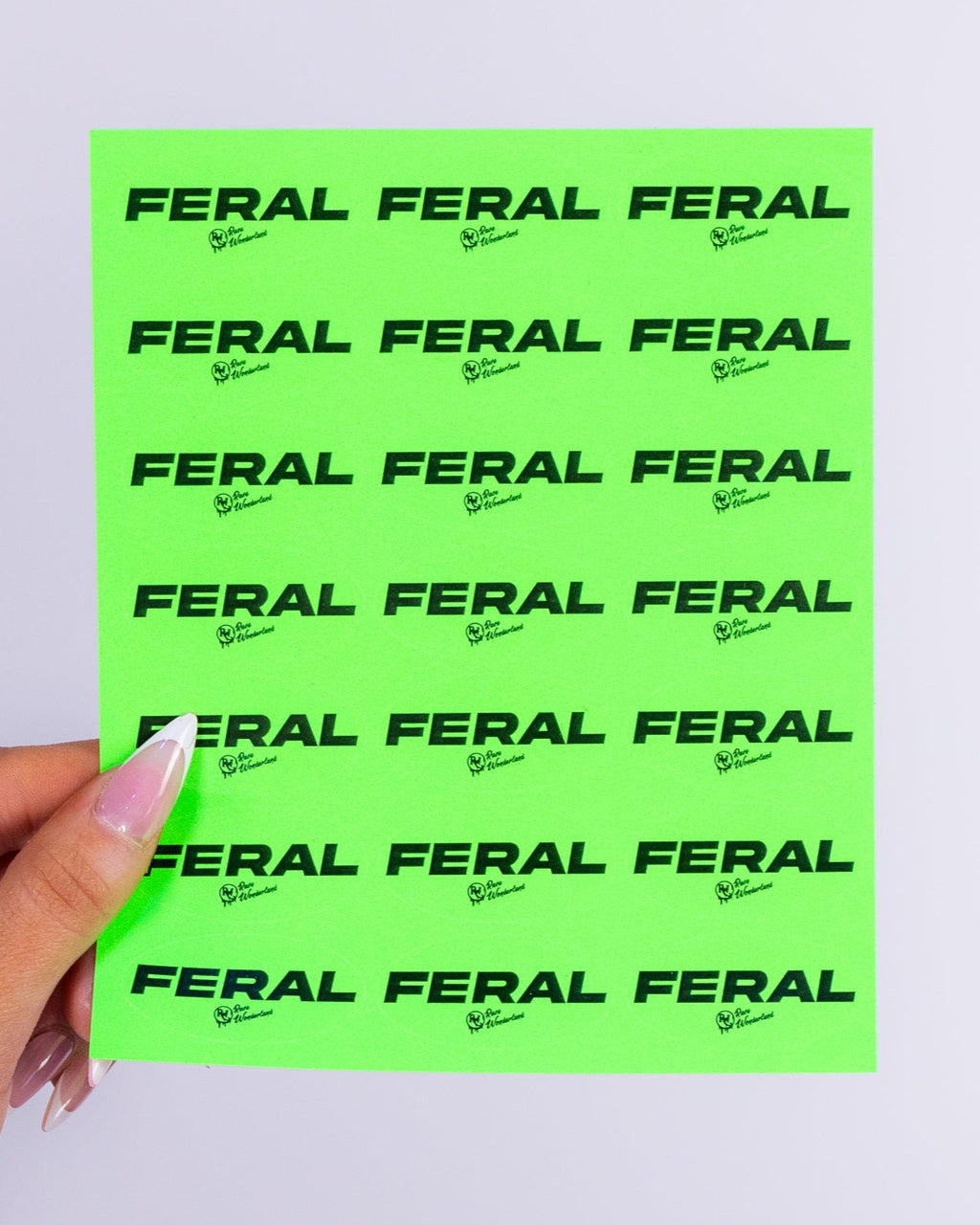 21pc "Feral" Green Sticker Sheet – Rave Wonderland