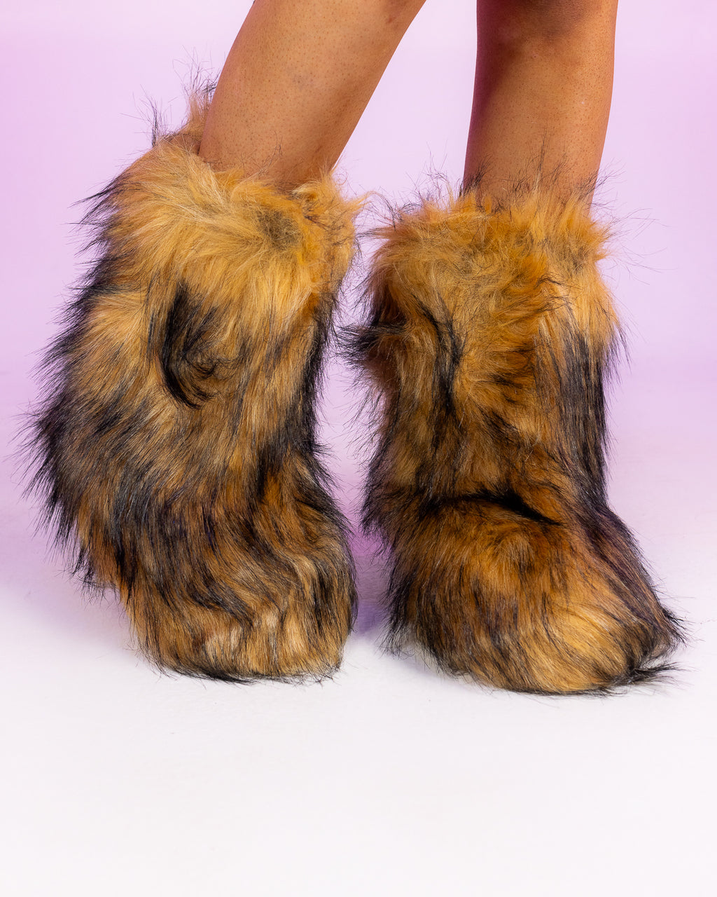Brown Boots With The Fur – Rave Wonderland