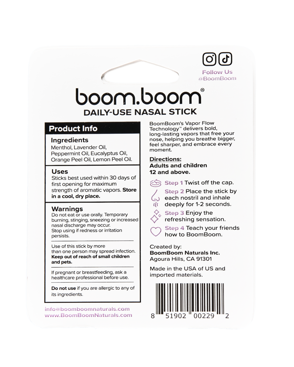 Lavender BoomBoom Nasal Inhaler – Rave Wonderland