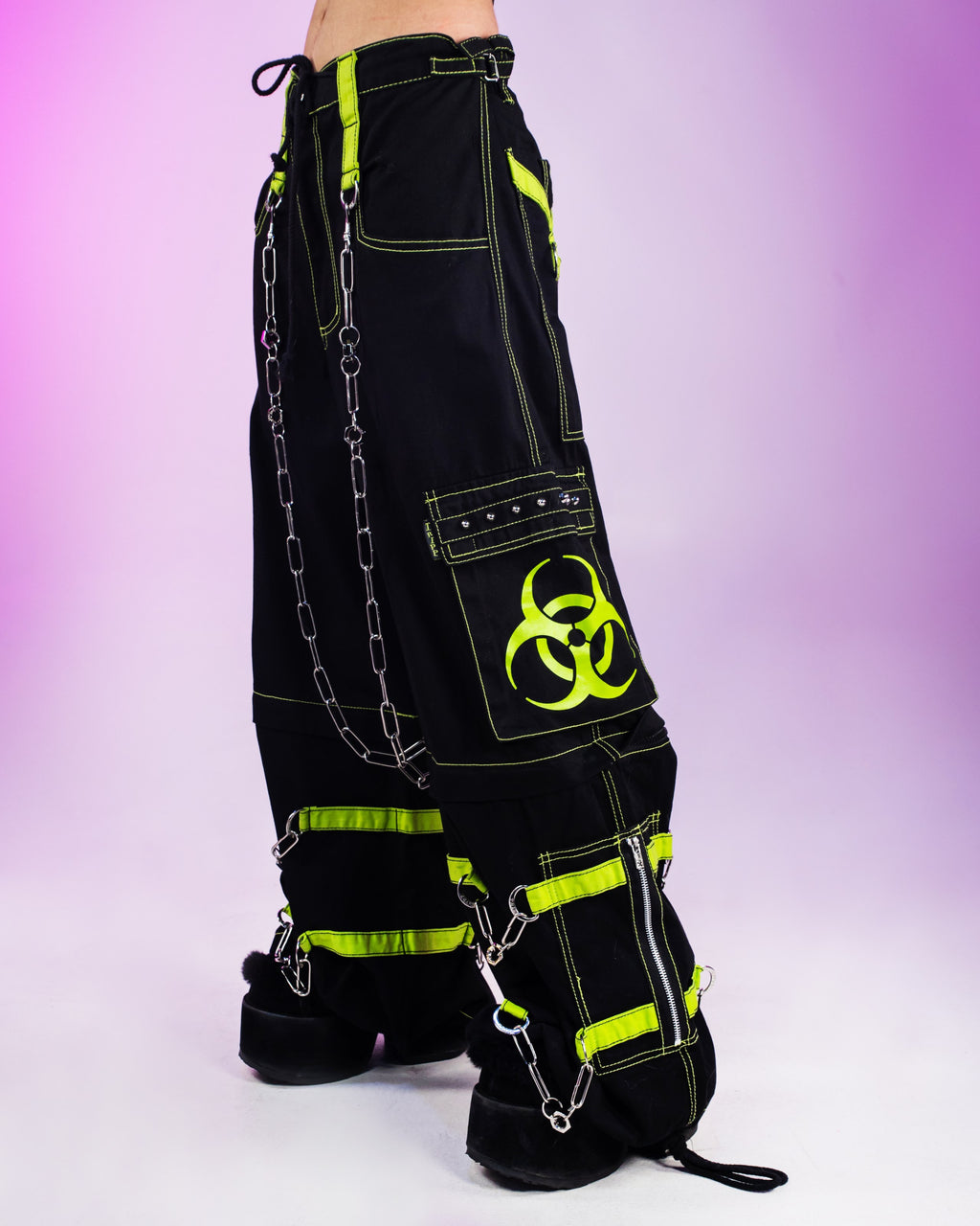 Tripp NYC Biohazard Zip-Off Pants for Versatile Style – Rave Wonderland