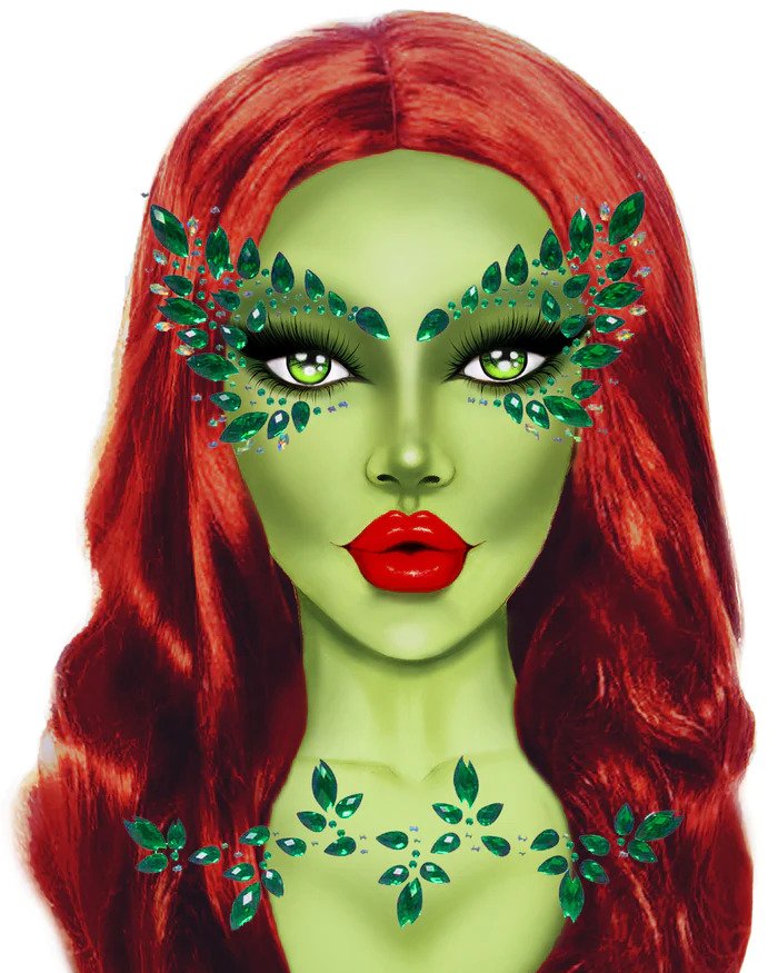 Poison Ivy Face Jewels – Rave Wonderland