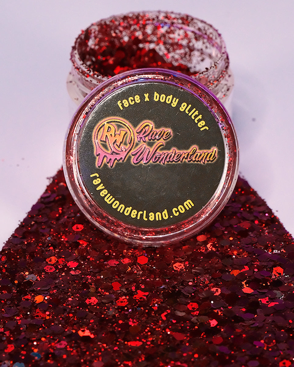 Devil Red Holographic Body and Face Festival Glitter – Rave Wonderland