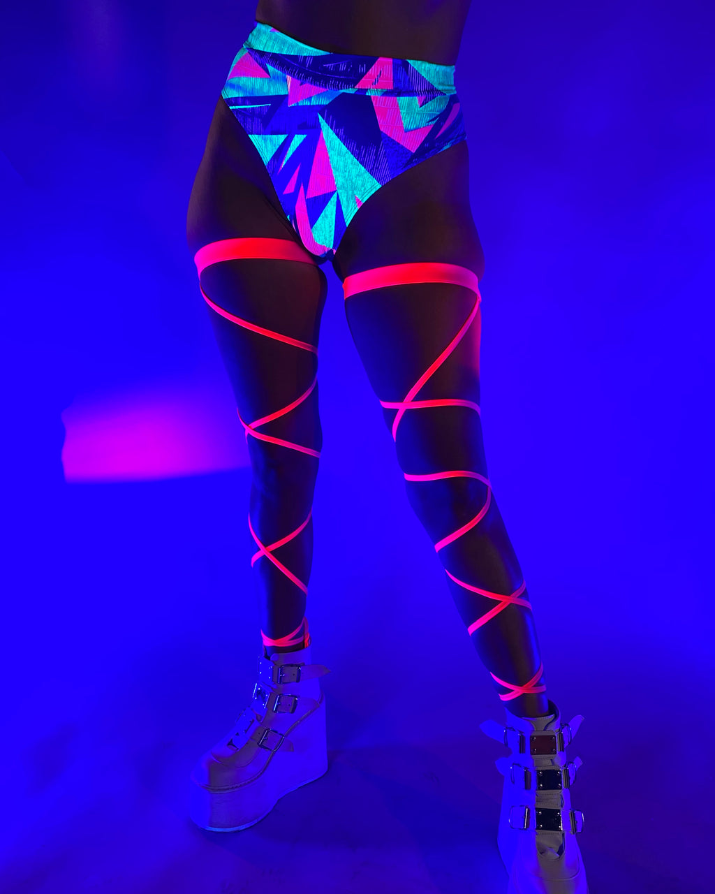 Neon Pink Solid Leg Wraps – Rave Wonderland