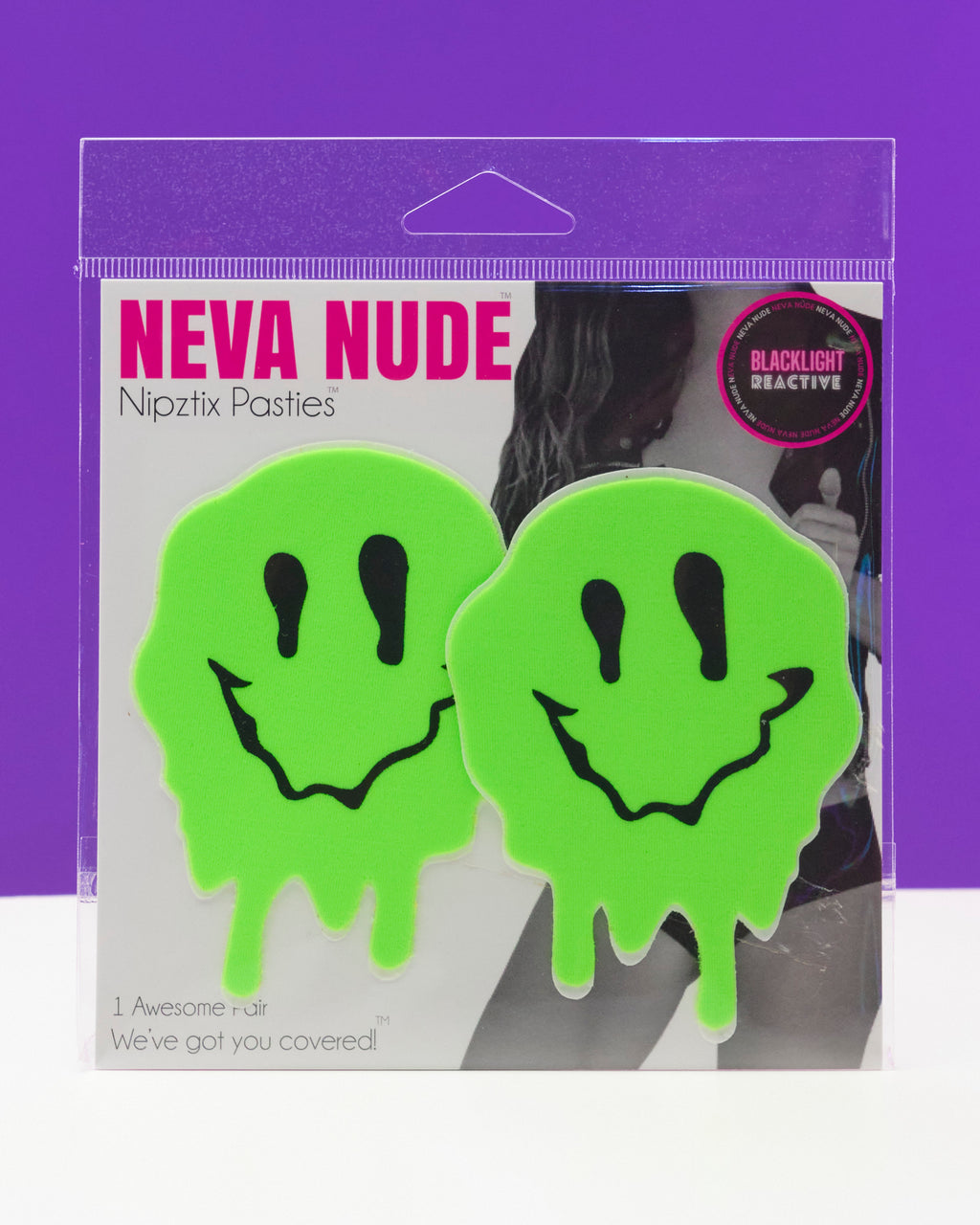 Drip Smiley Neon Green UV Reactive Pasties – Rave Wonderland