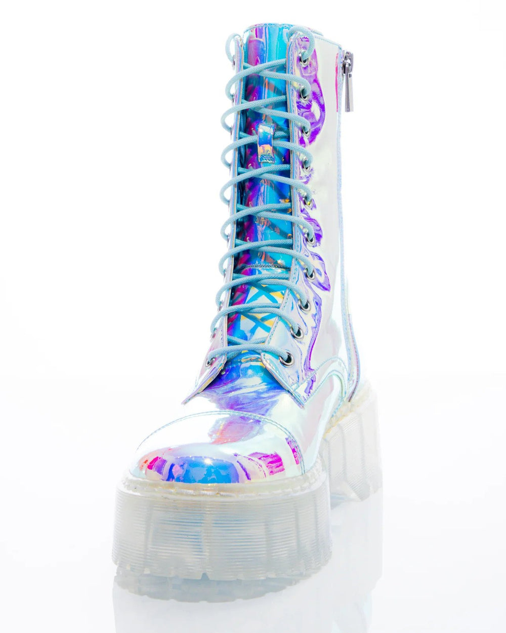 Cloudwalker Holographic Combat Boots – Rave Wonderland